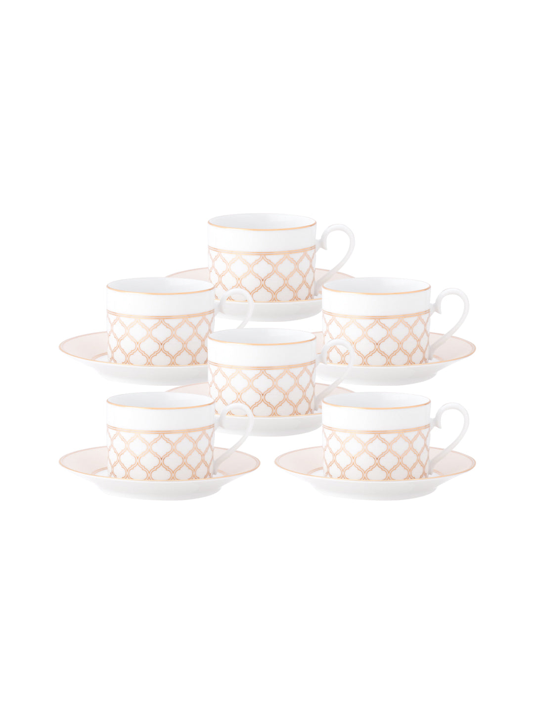 Shop Eternal Palace Gold-12 Pcs Cup & Saucer Online – Ekaani