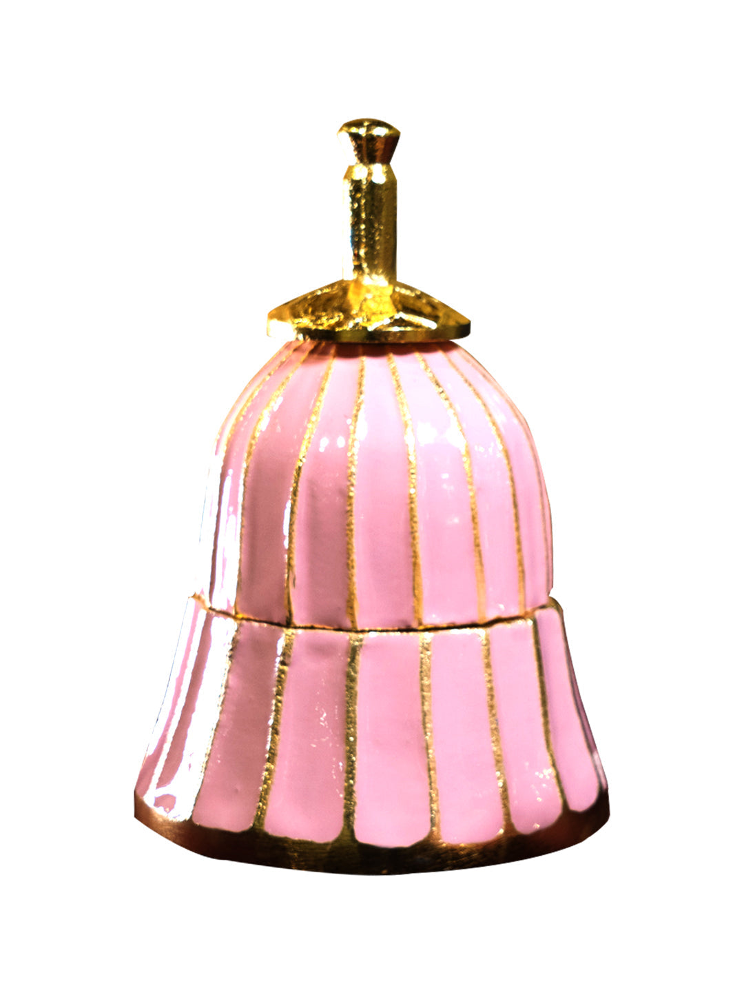 Shop Pink-Gold Bell Shape Jar With Lid Online - Ekaani